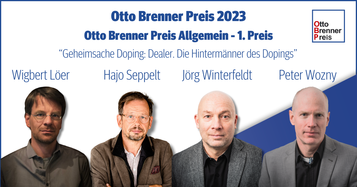 Wigbert Löer, Hajo Seppelt, Jörg Winterfeldt und Peter Wozny erhalten ...